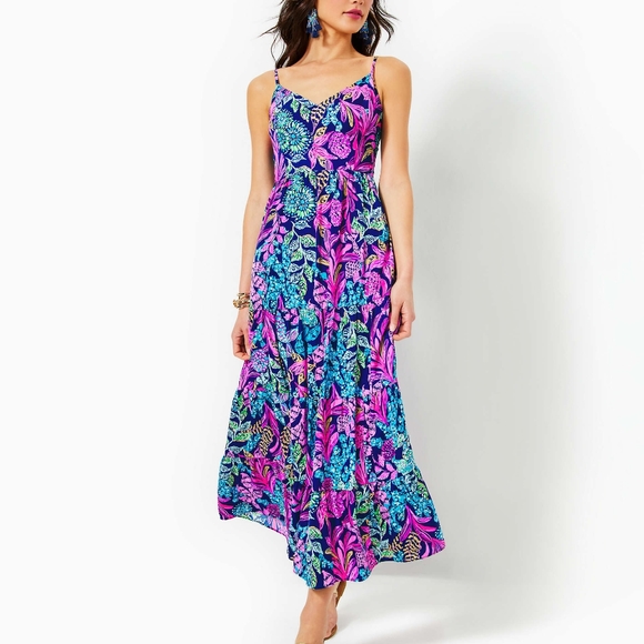 Lilly Pulitzer | Dresses | Lilly Pulitzer Joellane Tiered Maxi Dress | Poshmark